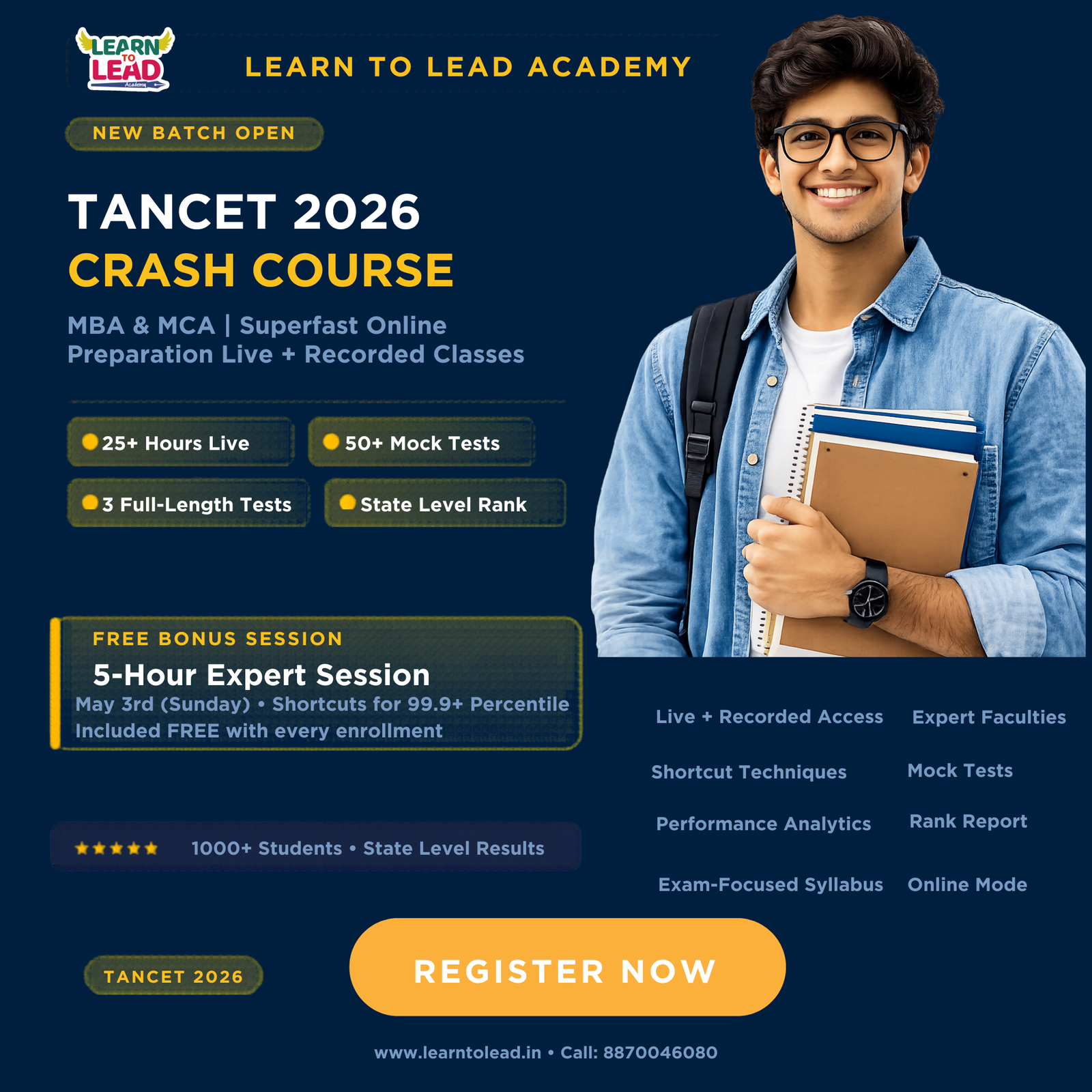 TANCET MCA Superfast Online Crash Course 2026 – Recorded - Learn to Lead
